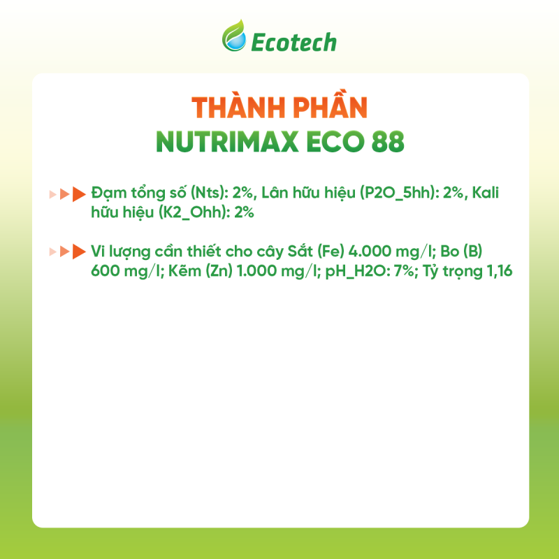 Siêu Phục Hồi Cây NUTRIMAX ECO 88 - Nông nghiệp Eco Tech
